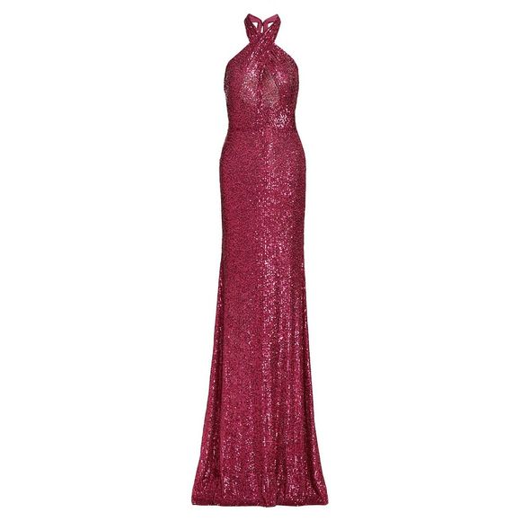 Naeem Khan | Dresses | Naeem Khan Resort Sequin Halter Neck Bodycon ...